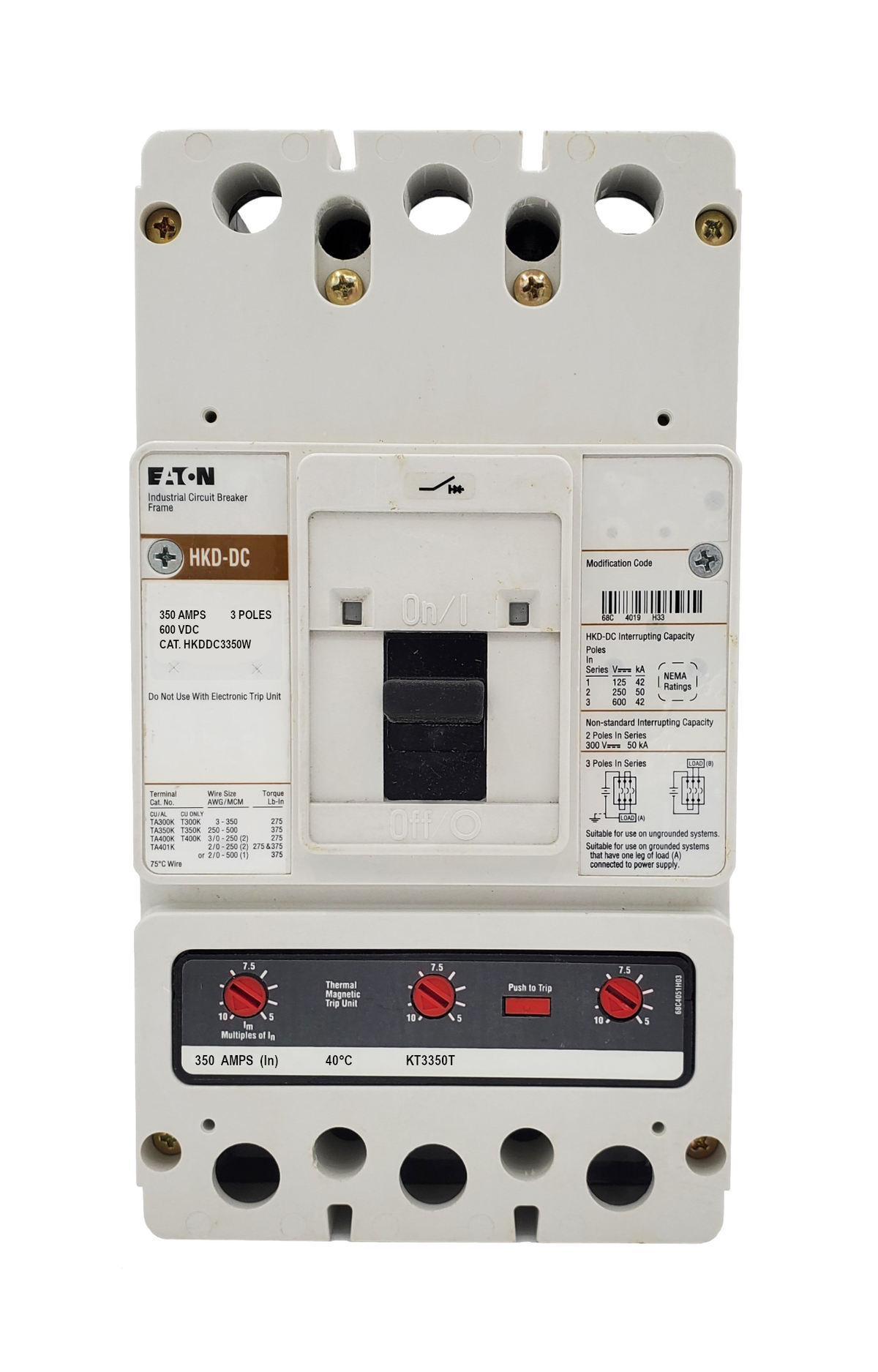 HKDDC3350W Eaton Cutler Hammer Circuit Breaker — Breaker Hunters, Inc.