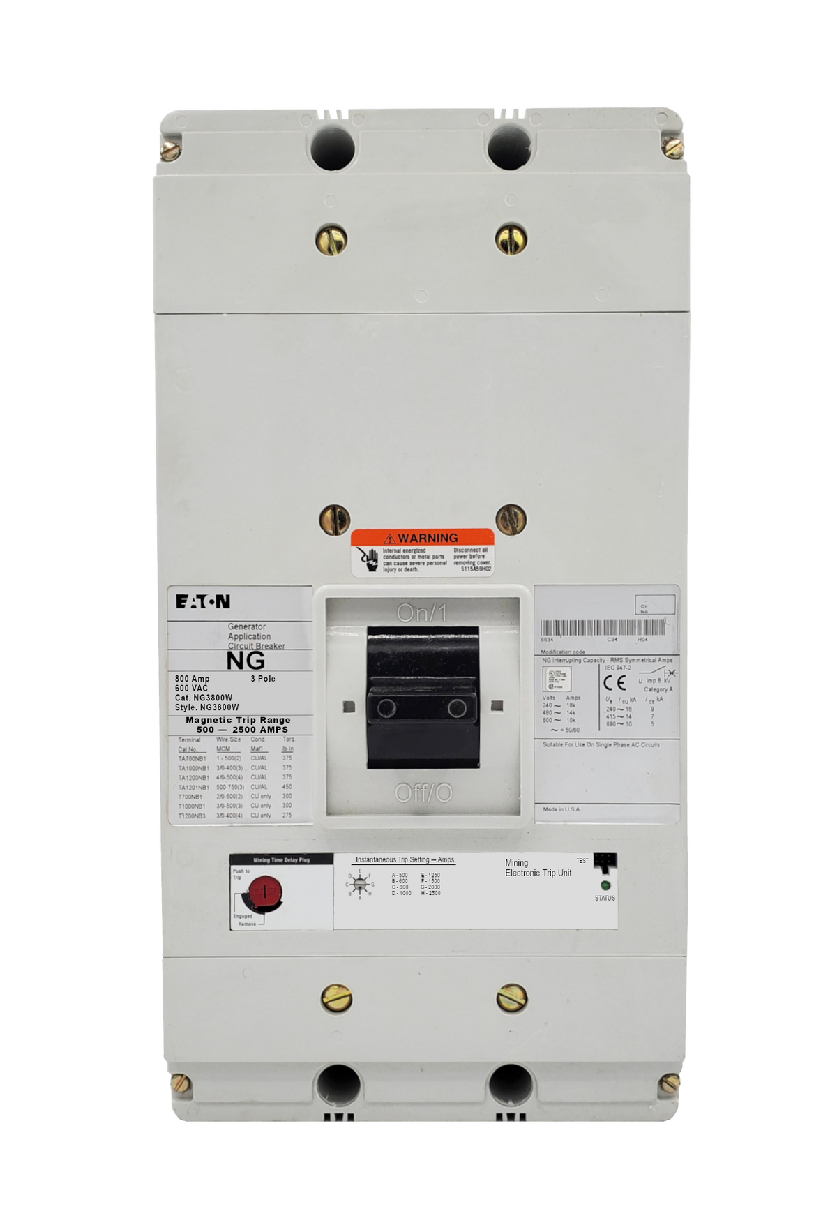 NG3800W Eaton / Cutler Hammer Circuit Breaker — Breaker Hunters, Inc.