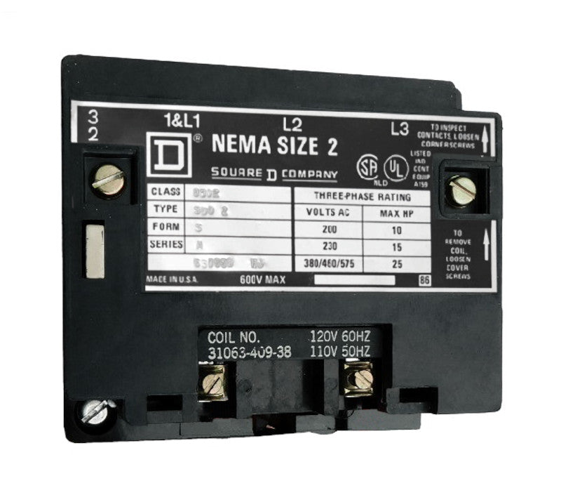 8502-SDO2-V02S Square-D Contactor — Breaker Hunters, Inc.