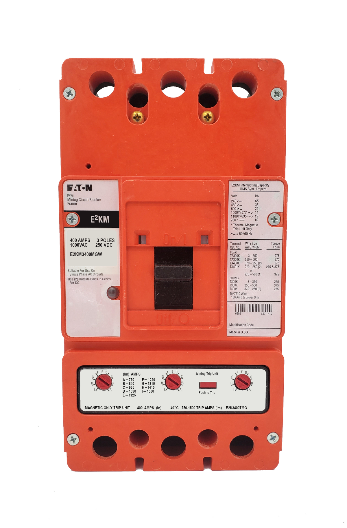 E2KM3400MGW Eaton Circuit Breaker — Breaker Hunters, Inc.