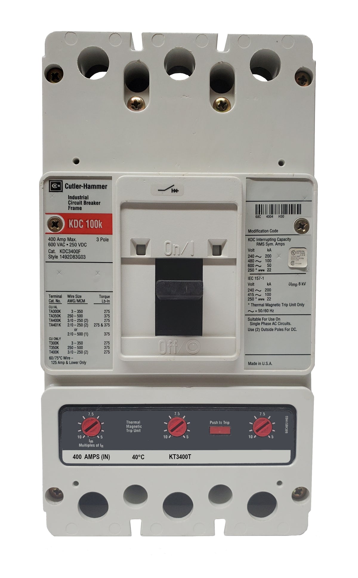 KDC3400 — Breaker Hunters, Inc.
